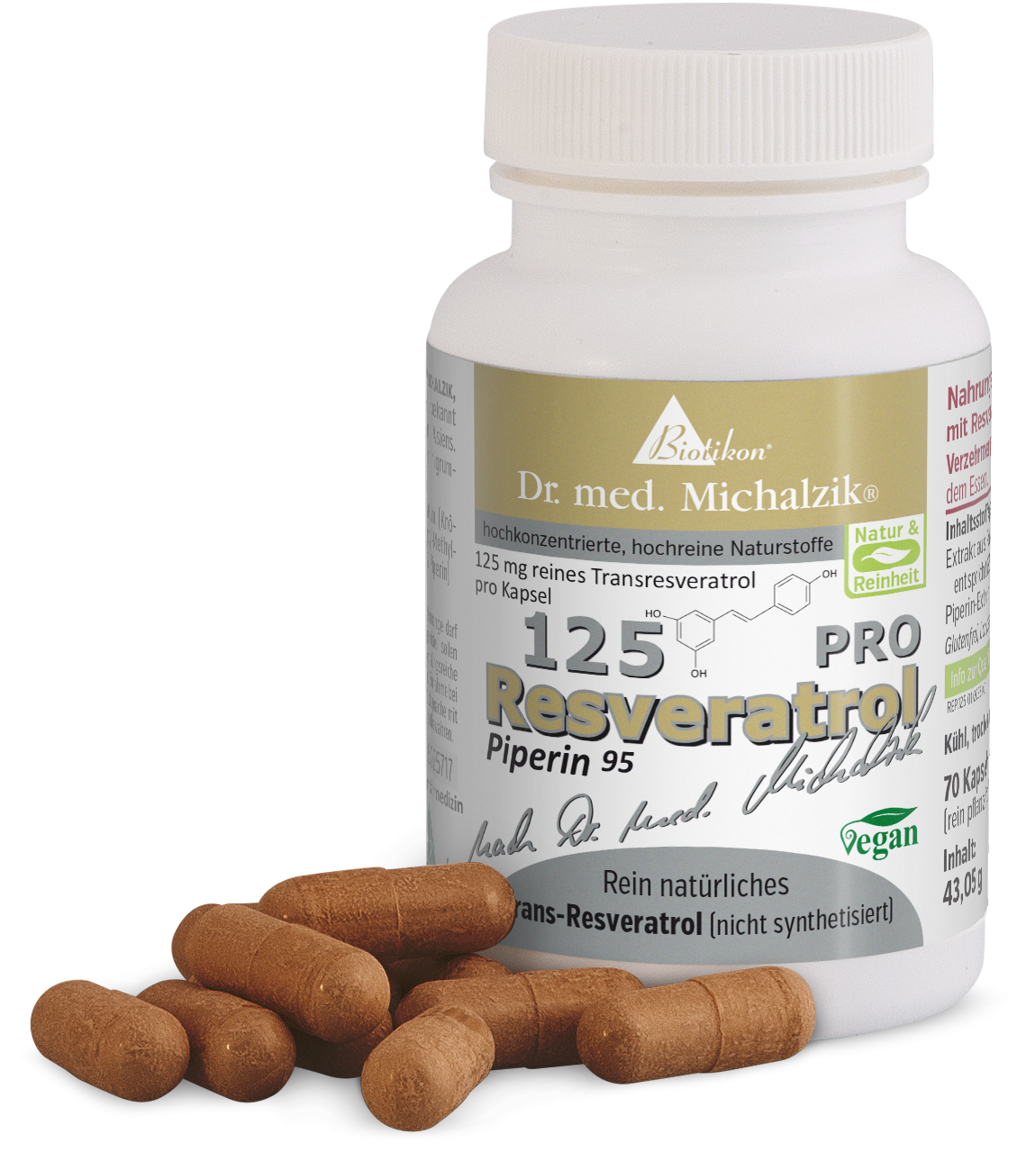 Resveratrol-125-PRO nach Dr. med. Michalzik, 70 Kapseln ...